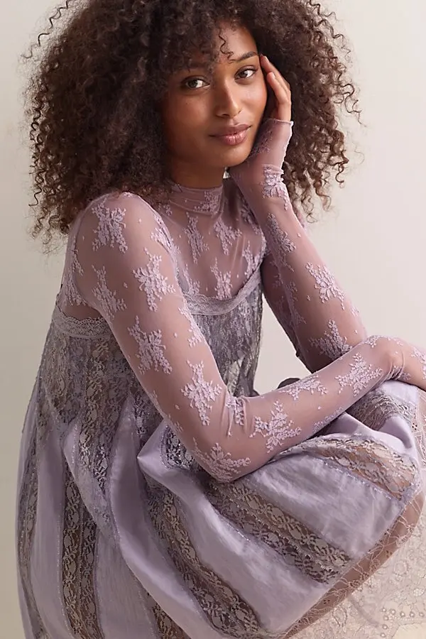 Free People Lady Lux Layering Top - Cool Violet