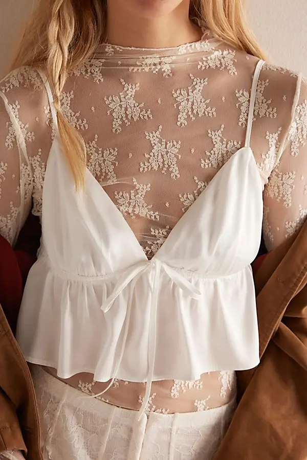 Free People Lady Lux Layering Top - Evening Creme
