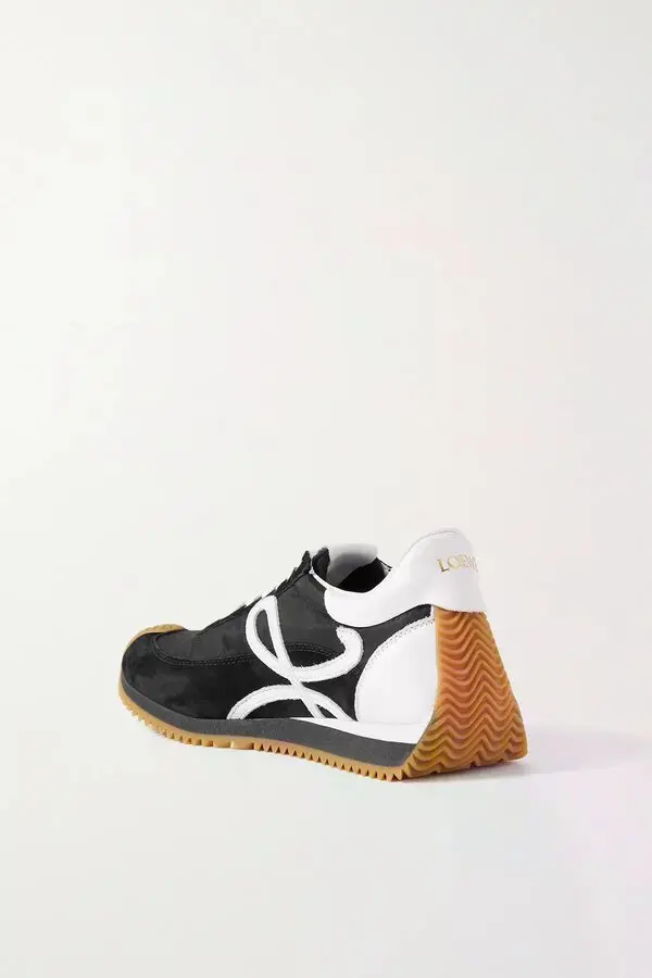 Loewe Flow Logo-appliquéd Leather Sneakers