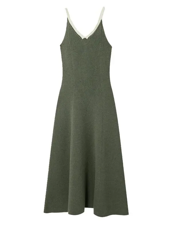 Loewe Ribbed Wool Midi Dress