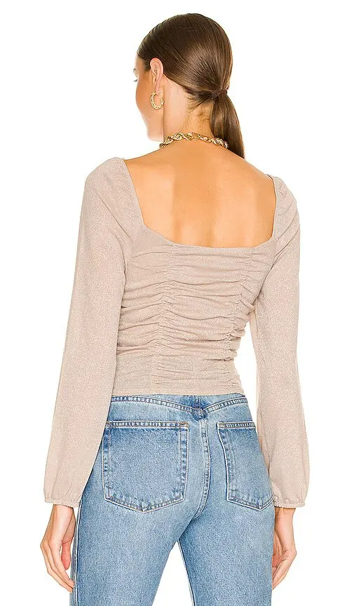 Bcbgeneration Square Neck Metallic Top