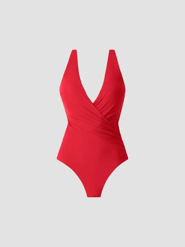 Miraclesuit Rock Solid Wrapsody One-piece Swimsuit - Poppy