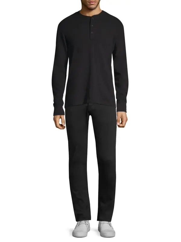 Rag & Bone Classic Long Sleeve Henley Slim-fit T-shirt