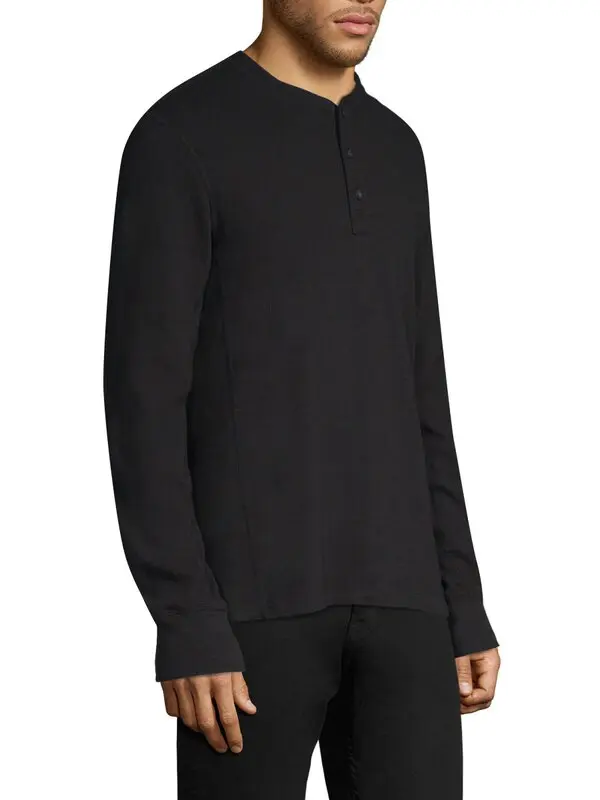 Rag & Bone Classic Long Sleeve Henley Slim-fit T-shirt