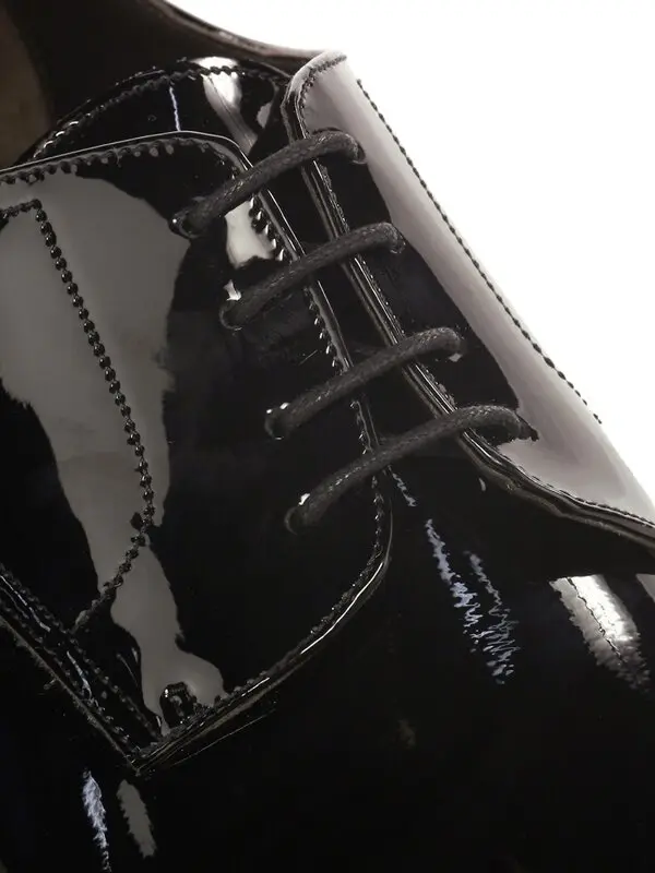 To Boot New York Aalborg Lace-up Patent Leather Derby Shoes - Vernice Nero