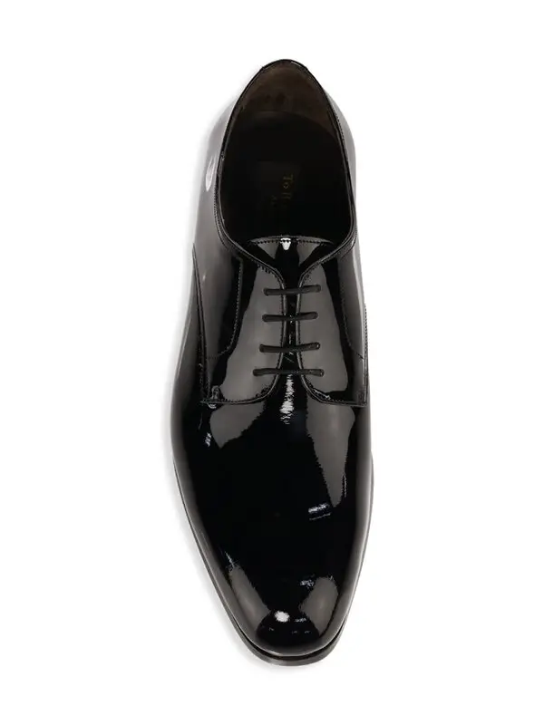 To Boot New York Aalborg Lace-up Patent Leather Derby Shoes - Vernice Nero