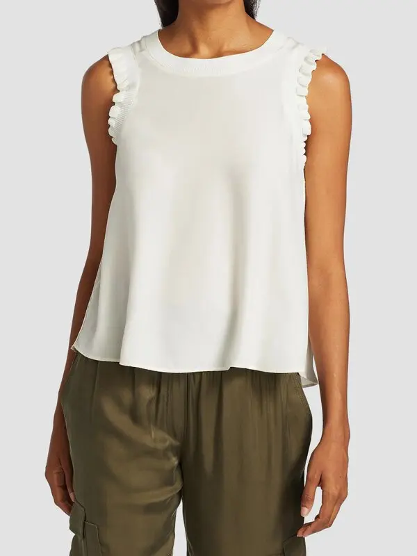 Cinq À Sept Tous Les Jours Lenore Silk Tank - Ivory