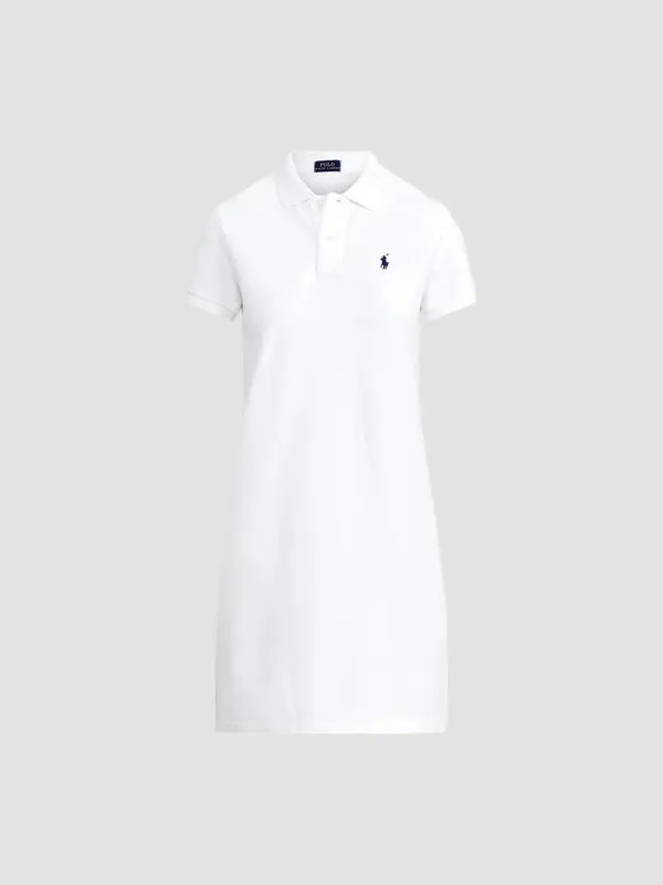 Polo Ralph Lauren Cotton Mesh Short-sleeve Polo Dress - White