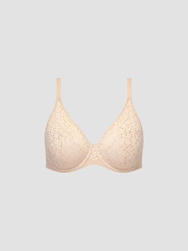 Chantelle Norah Full Coverage Molded Stretch Lace Bra - Nude Blush