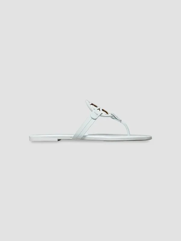 Tory Burch Miller Leather Thong Sandals - Blue Whisper