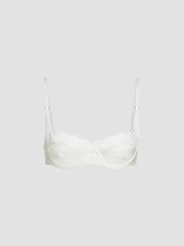 Kiki De Montparnasse Lace Inset Balconette Bra - Ivory