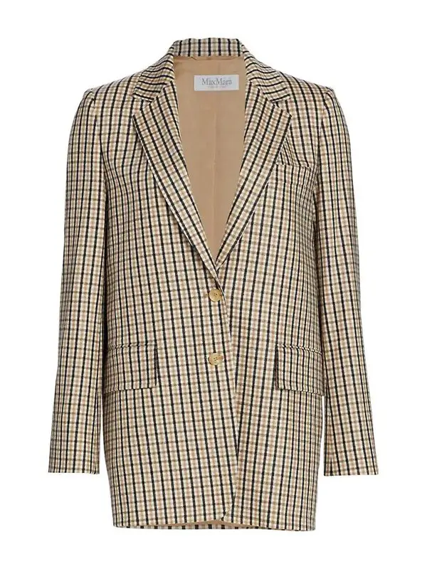 Max Mara Morena Checked Single-breasted Blazer