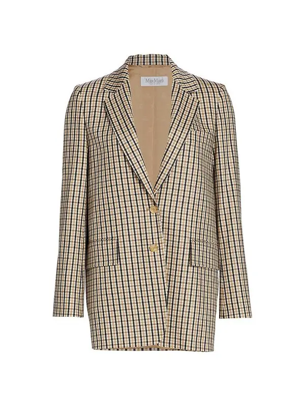 Max Mara Morena Checked Single-breasted Blazer