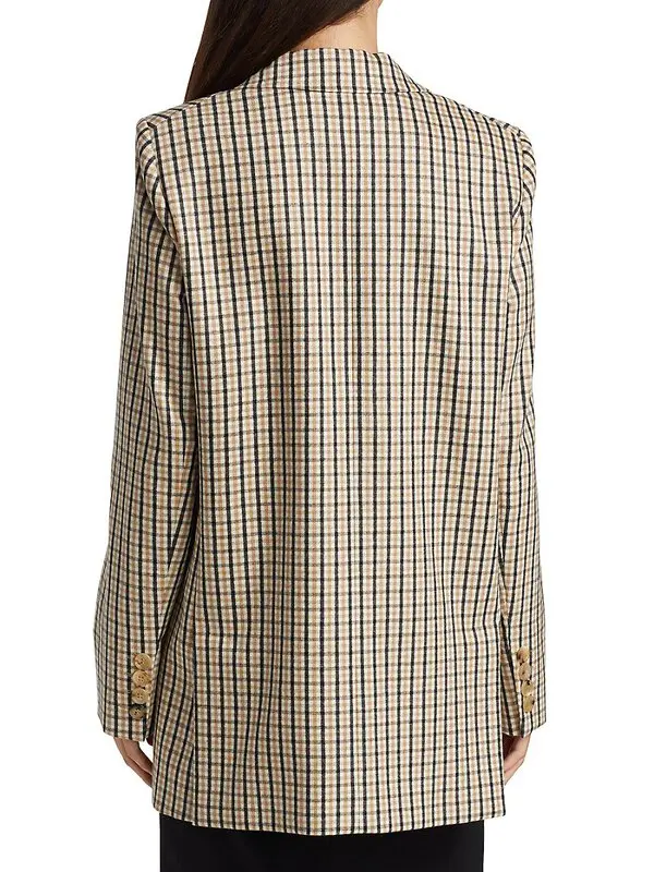 Max Mara Morena Checked Single-breasted Blazer