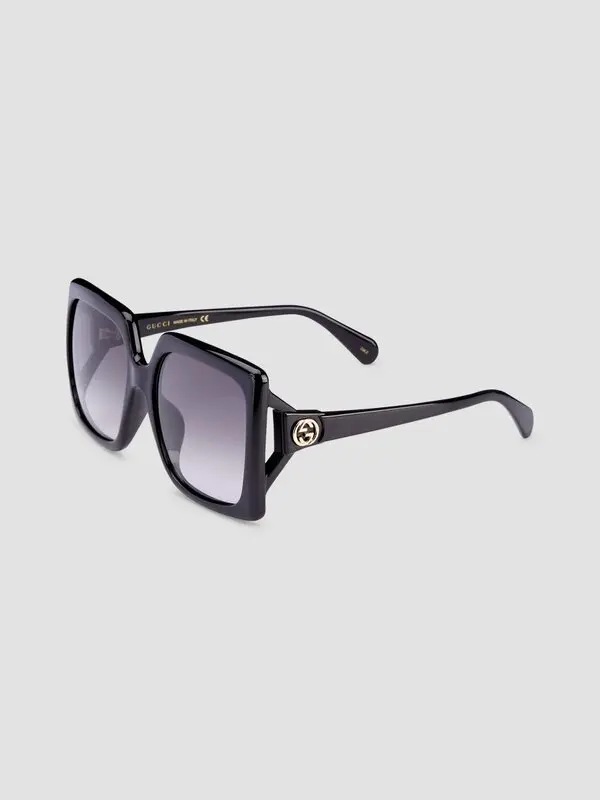Gucci Logo 59mm Oversized Square Sunglasses - Black