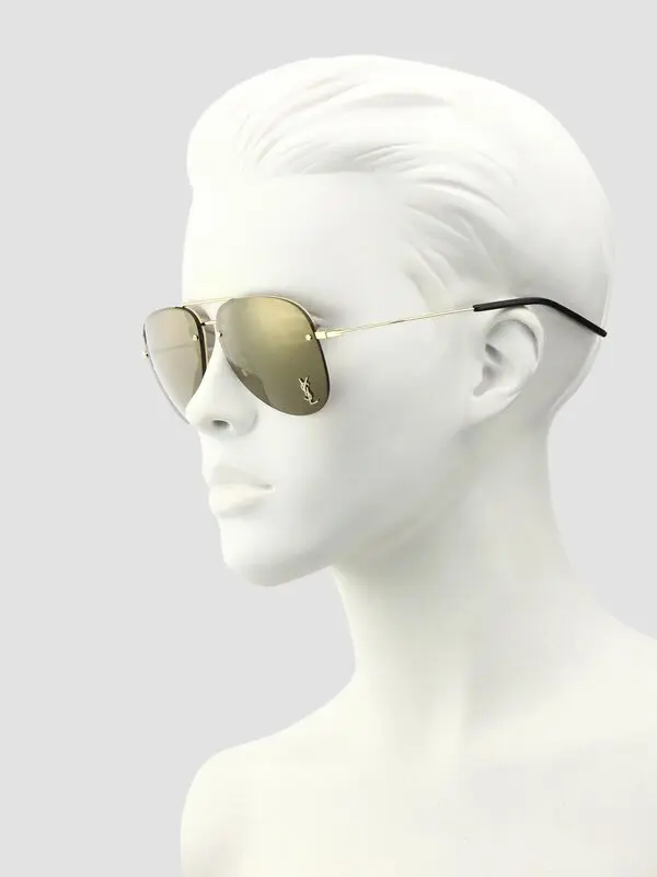 Saint Laurent Monogram 59mm Mirrored Aviator Sunglasses