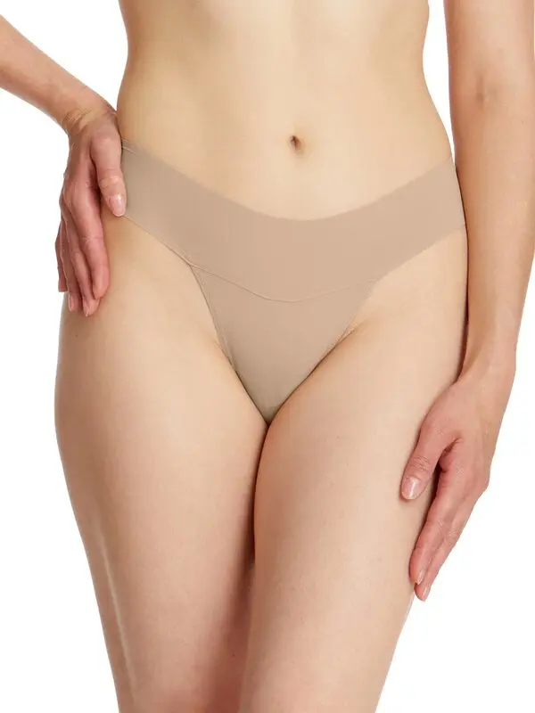 Hanky Panky Breath Natural Rise Thong - Taupe