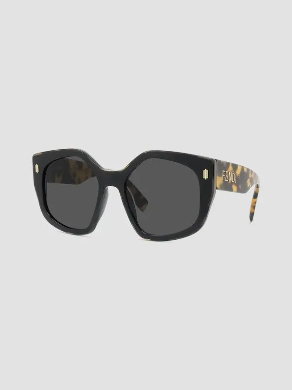 Fendi 55mm Geometric Logo Sunglasses