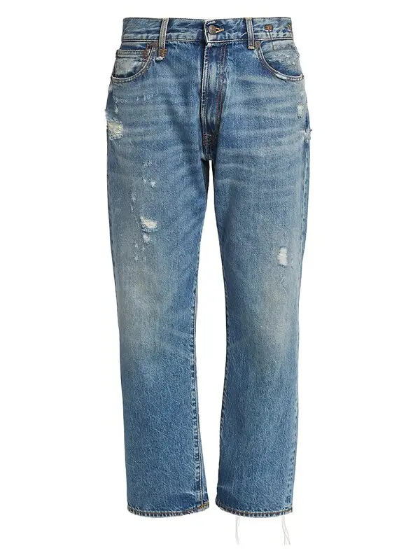 R13 Distressed Boyfriend Jeans - Bain With Rips