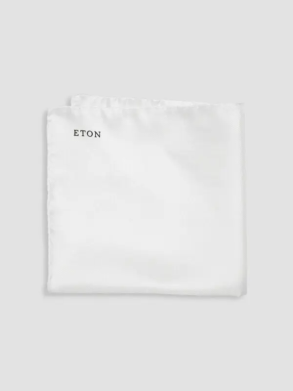 Eton Silk Pocket Square - White