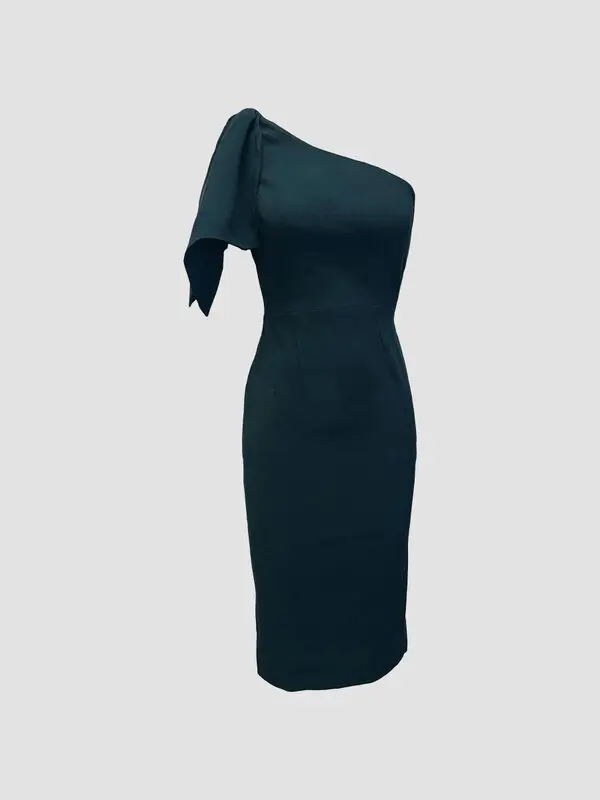 Dress The Population Tiffany One-shoulder Dress - Pine