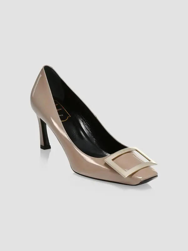 ROGER VIVIER Belle Vivier Trompette 70mm Patent Leather Pumps - Black