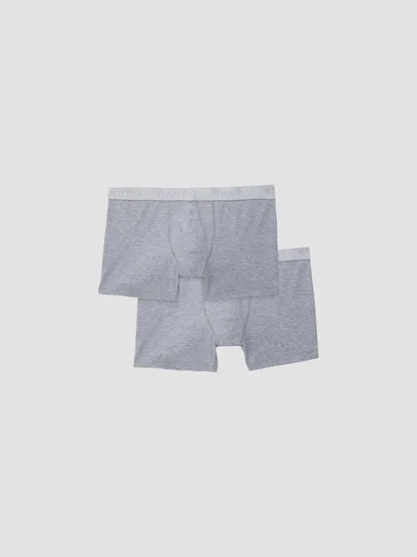 Hanro Cotton Essentials 2-pack Boxer Briefs - Grey