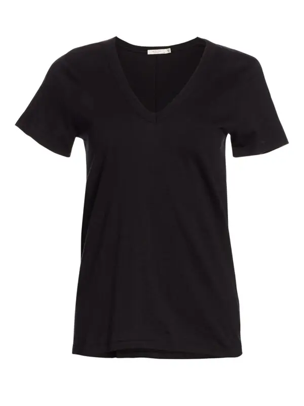 Rag & Bone V-neck Cotton Tee - Black