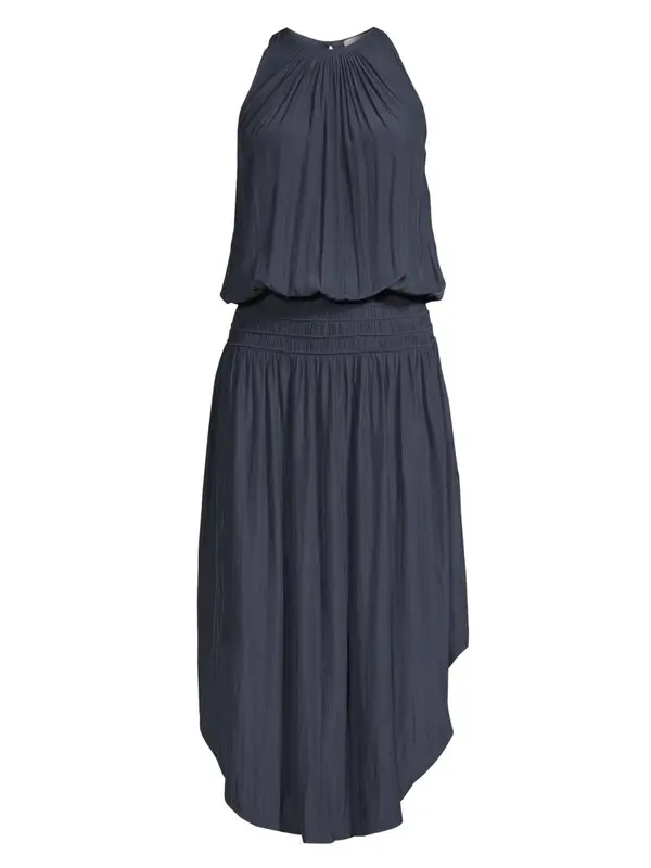 Ramy Brook Audrey Blouson Midi-dress - Navy