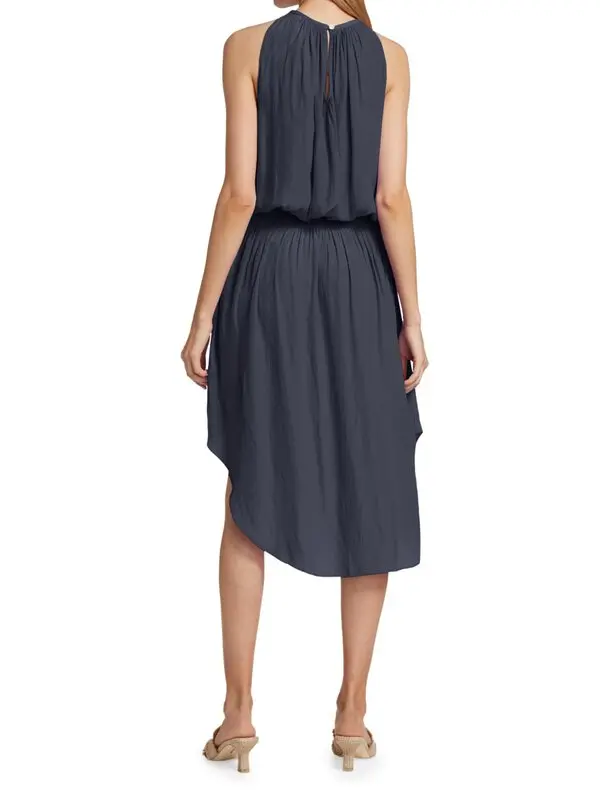 Ramy Brook Audrey Blouson Midi-dress - Navy