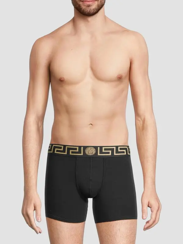 Versace 2-pack Trunk Boxer Briefs - Black Grey
