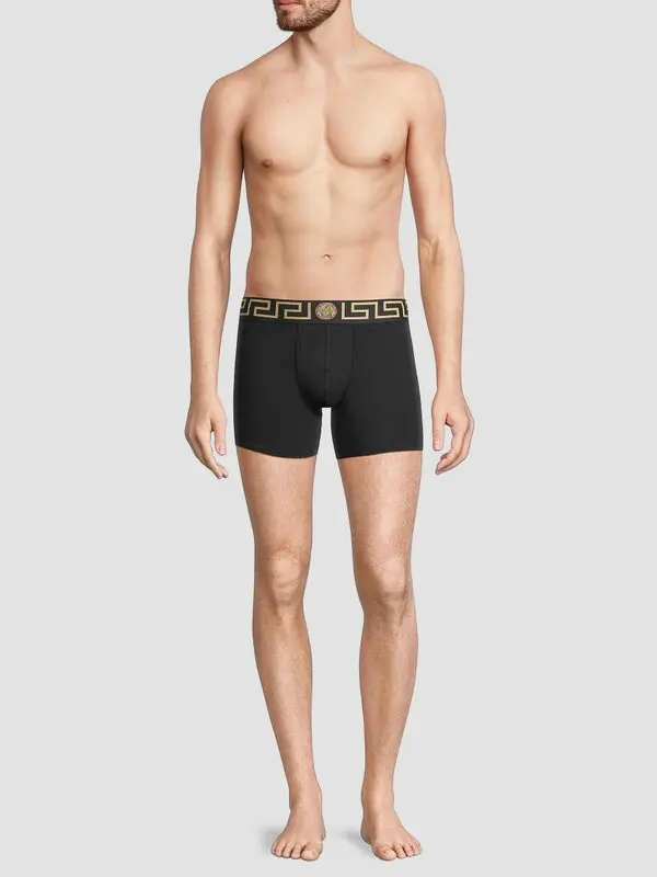 Versace 2-pack Trunk Boxer Briefs - Black Grey