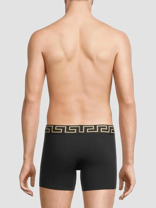 Versace 2-pack Trunk Boxer Briefs - Black Grey