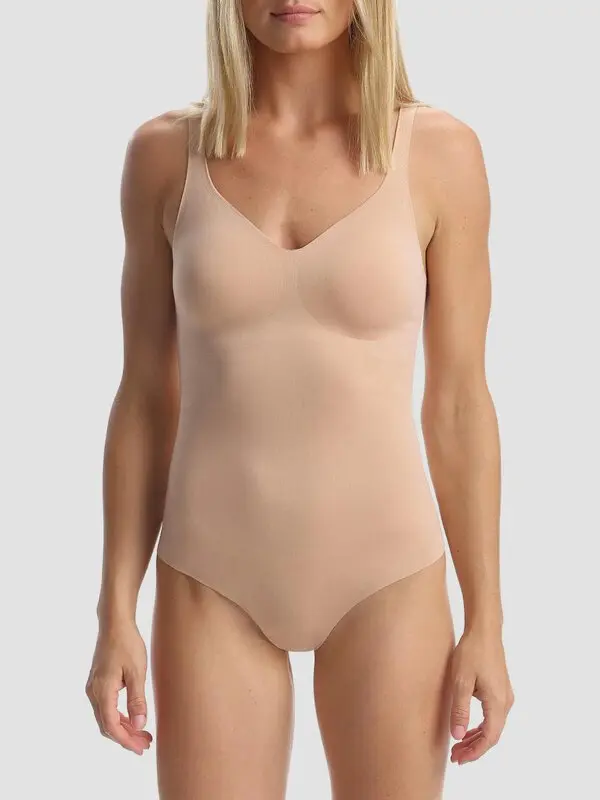 Commando Butter Soft Support Sleeveless Bodysuit - Beige