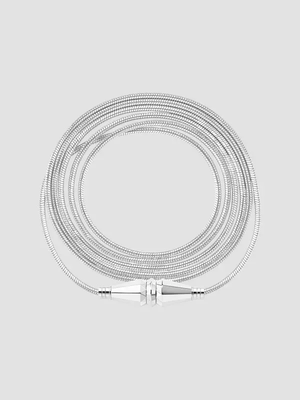 Boucheron Jack De 18k Long Cable Necklace - White Gold
