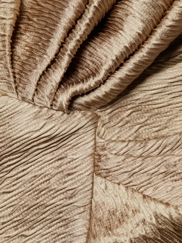 Giorgio Armani Textured Draped Dress - Cobble Stone