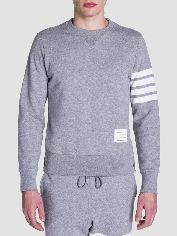 Thom Browne Bar Striped Sleeve Sweatshirt