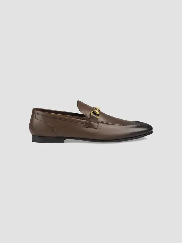 Gucci Jordaan Leather Loafers - Fondente