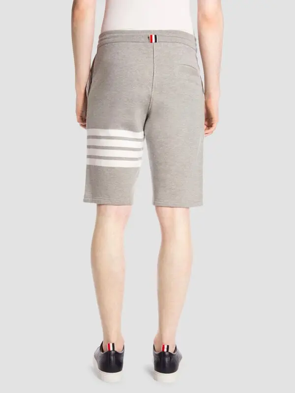 Thom Browne Classic Drawstring Cotton Sweatshorts - Light Grey