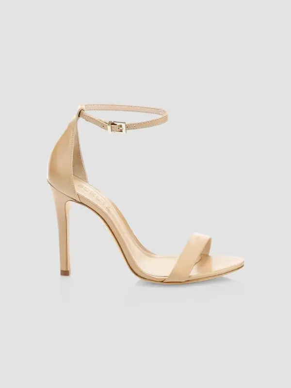 Schutz Cadey-lee Leather Ankle-strap Sandals - Beige