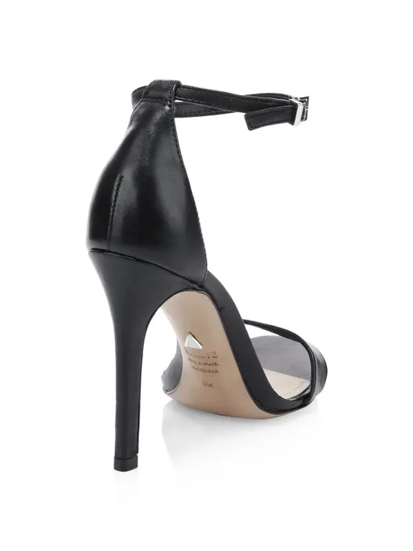 Schutz Cadey-lee Leather Ankle-strap Sandals - Beige