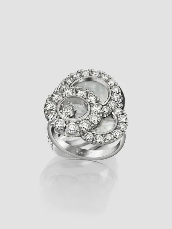 Chopard Happy Dreams Diamond, Mother-of-pearl & 18k Ring - White Gold