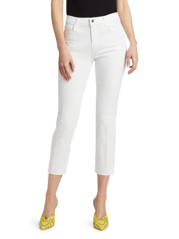 L'Agence Sada High-rise Crop Slim Straight Jeans
