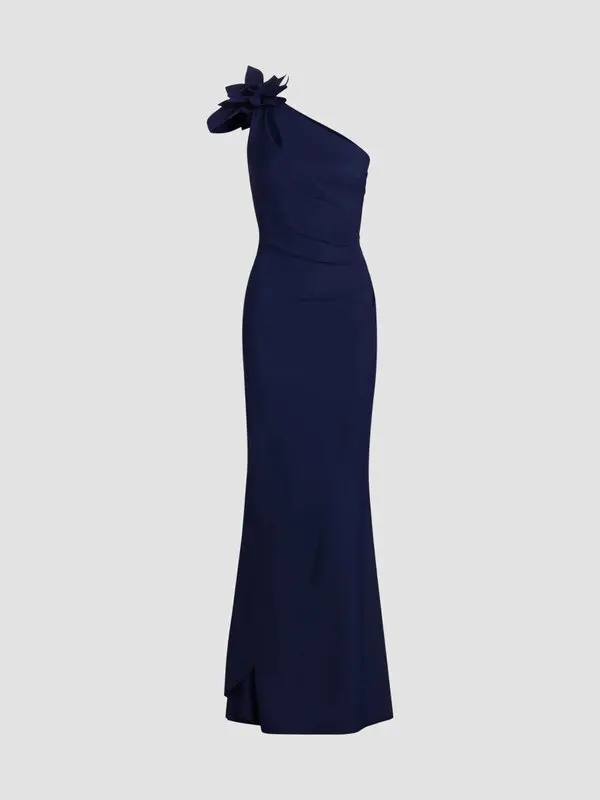 Chiara Boni La Petite Robe Gosia One-shoulder Gown - Blue Notte