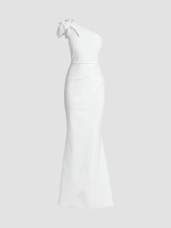 Chiara Boni La Petite Robe Gosia One-shoulder Gown - White