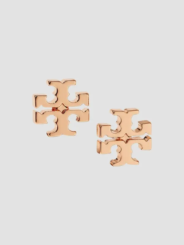 Tory Burch Rose Goldtone Logo Stud Earrings - Rose Gold