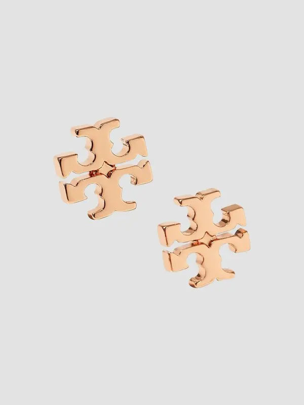 Tory Burch Rose Goldtone Logo Stud Earrings - Rose Gold
