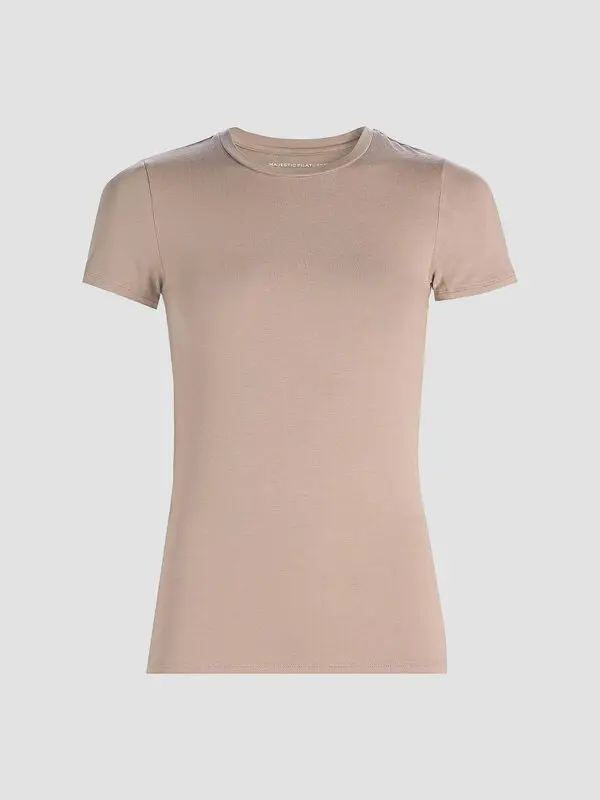 Majestic Filatures Soft Touch Crewneck T-shirt - Coffee Latte