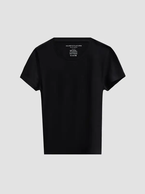 Majestic Filatures Soft Touch Crewneck T-shirt - Noir