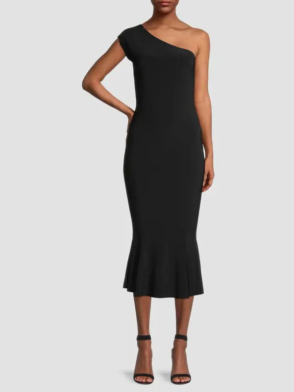 Norma Kamali One Shoulder Fishtail Dress